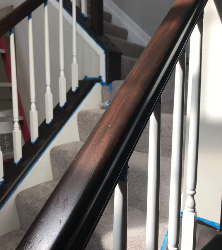 Java Gel Stain Banister Transformation (Step-by-Step Guide) - Home By Alley
