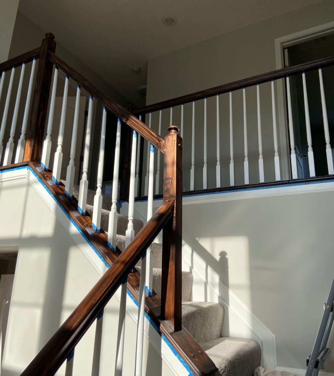 Java Gel Stain Banister Transformation (Step-by-Step Guide) - Home By Alley