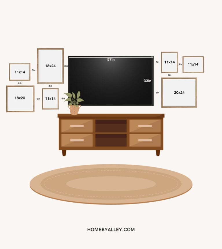 Designing a Gallery Wall with a TV So That It Looks Seamless and ...